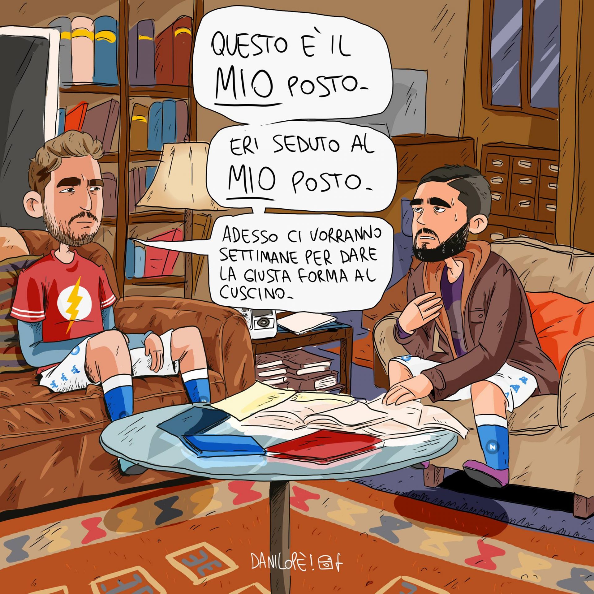 DaniloPè: l’arte della vignetta e l’amore per il Napoli | Gazzetta Italia